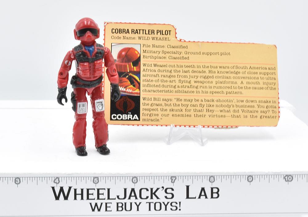 Wild Weasel Cobra Rattler Pilot V1 100% Complete GI Joe Hasbro 1984 ...