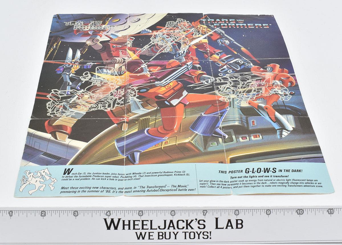 Predaking Rodimus Insert Poster Glow n The Dark G1 Transformers Acion ...