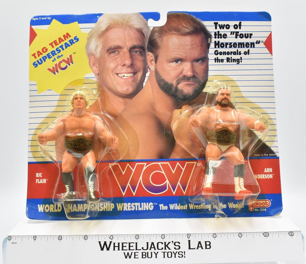 Ric Flair & Arn Anderson Four Horsemen NEW 1990 WCW Galoob Wrestling Figures - Wheeljack's Lab