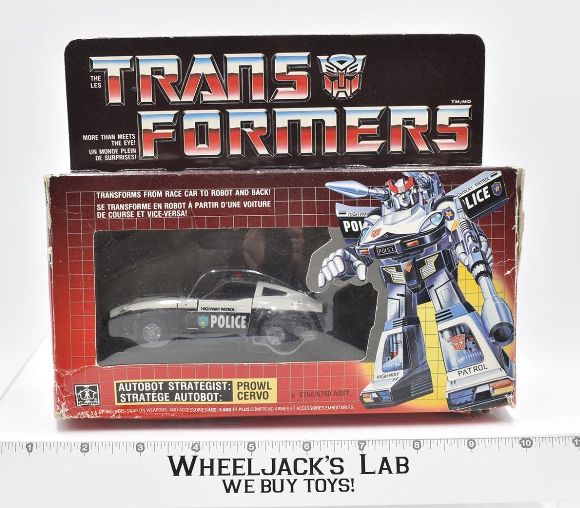 Prowl NEAR MINT FIGURE W Canadian Box Complete 1984 Hasbro G1 ...
