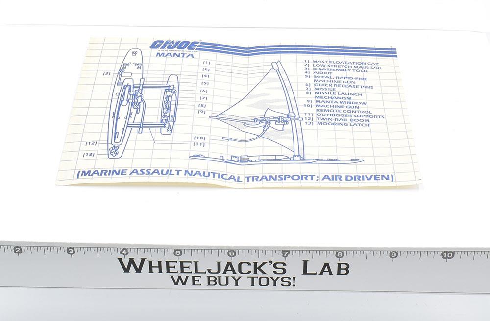 Manta Original Blueprints Instructions 1983 ARAH GI Joe Cobra ...