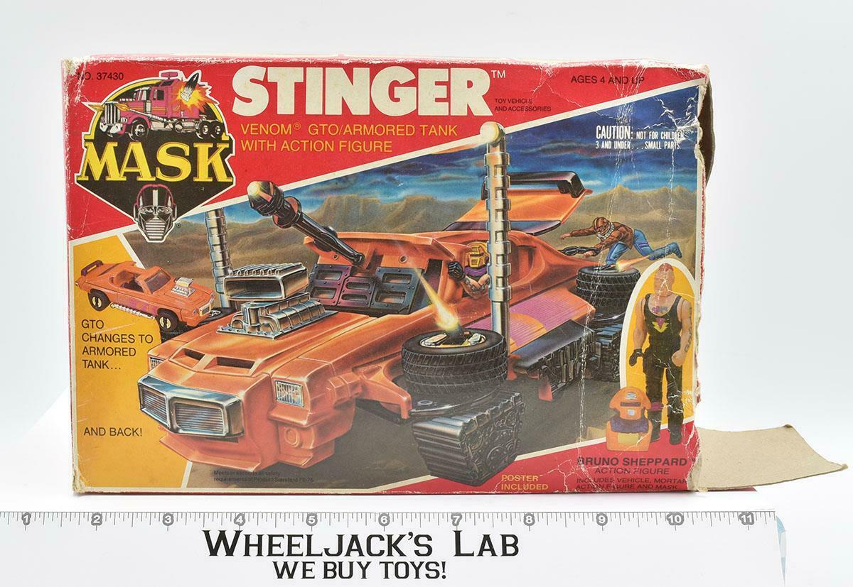 Stinger Bruno Sheppard 100% Complete w Box Vehicle MASK 1985 Kenner ...