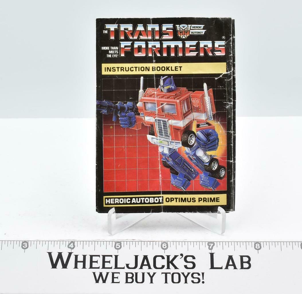 Optimus Prime Instruction Manual Booklet MILTON BRADLEY 1984 G1 ...