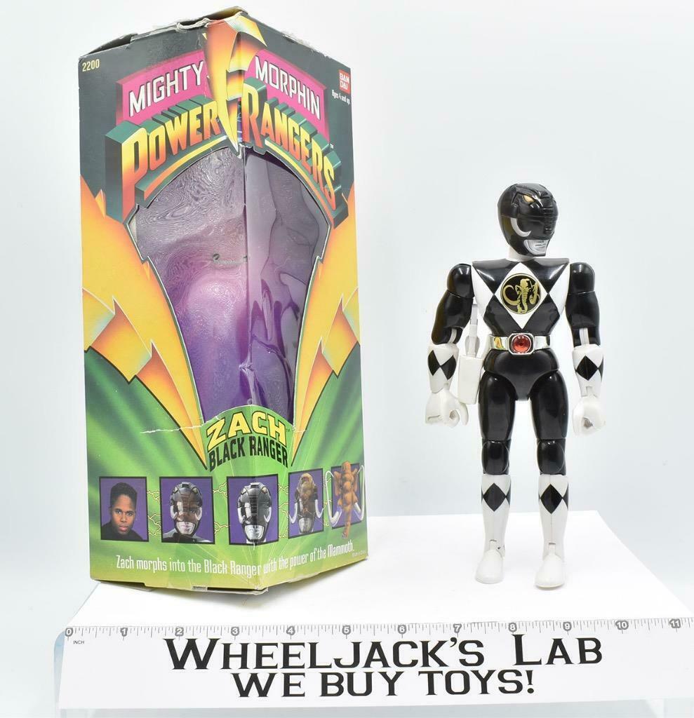 Zach Black Ranger Complete W Box MMPR Karate Action Power Rangers 1993 ...