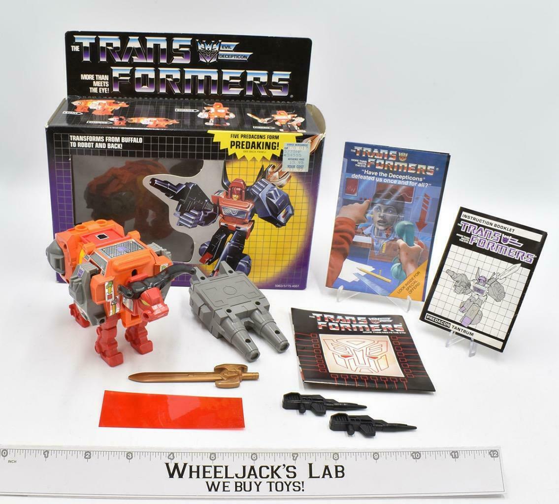 Tantrum METAL NEAR MINT MIB 100% Complete 1986 Vintage G1 Transformers ...
