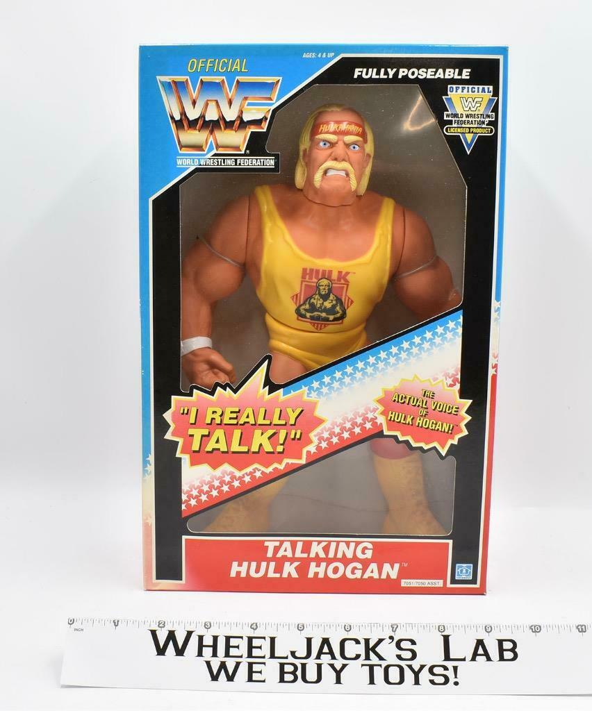 12" Hulk Hogan Talking WORKS WWF MISB 1990 Titan Sports Hasbro Figure ...