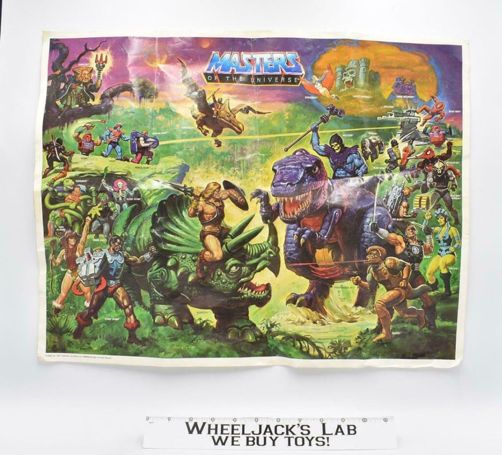 Figure Reference Poster 22 x 17 MOTU Masters of the Universe 1987 ...