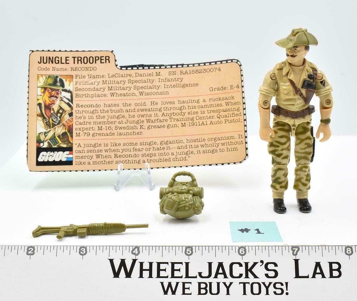 Recondo #1 100% Complete GI Joe V1 ARAH Vintage Hasbro 1984 Action ...