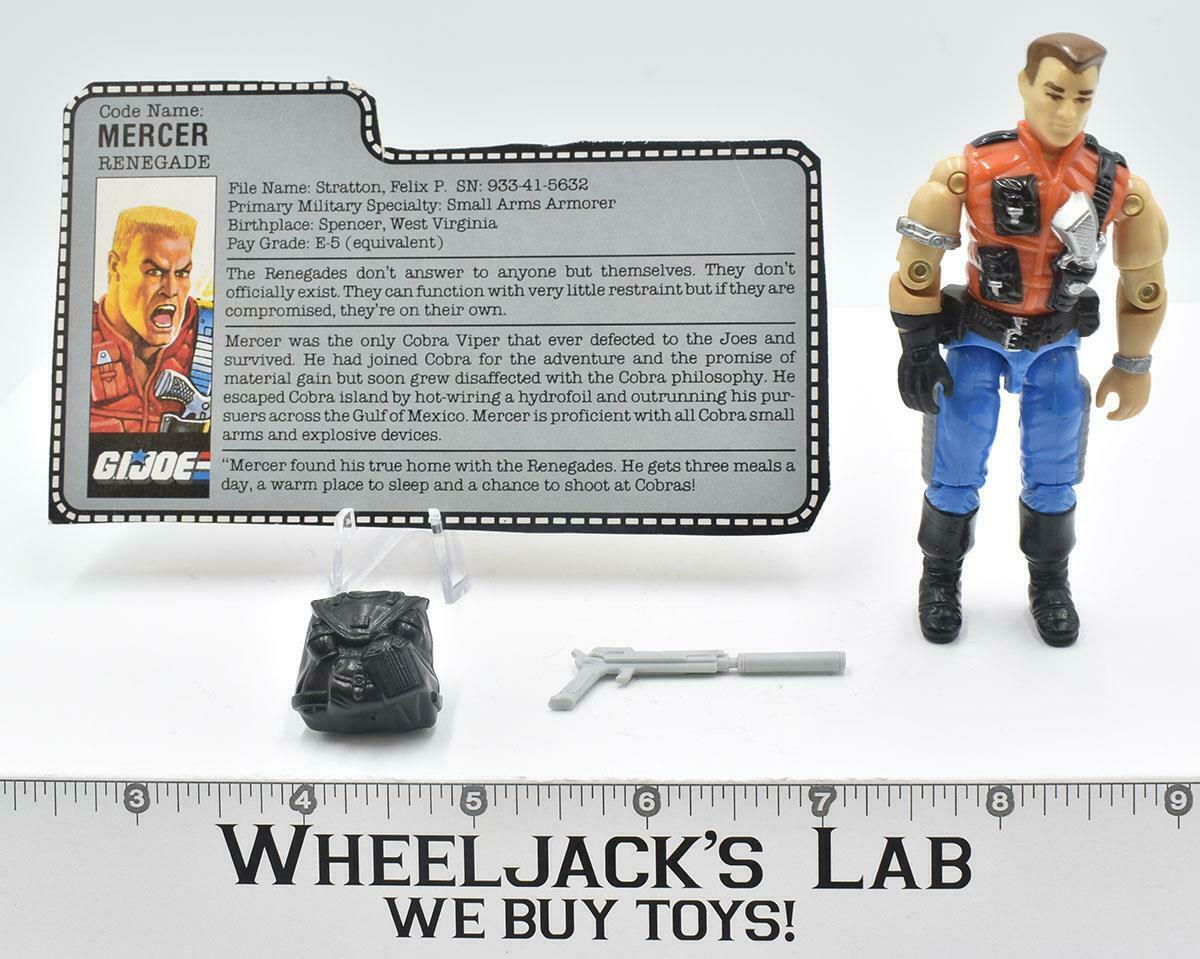 Mercer 100% Complete 1987 GI Joe ARAH Vintage Hasbro Action Figure ...