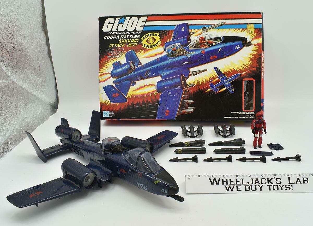 Ground Attack Jet Cobra Rattler 100% Complete W/ Pilot & Box 1984 ...