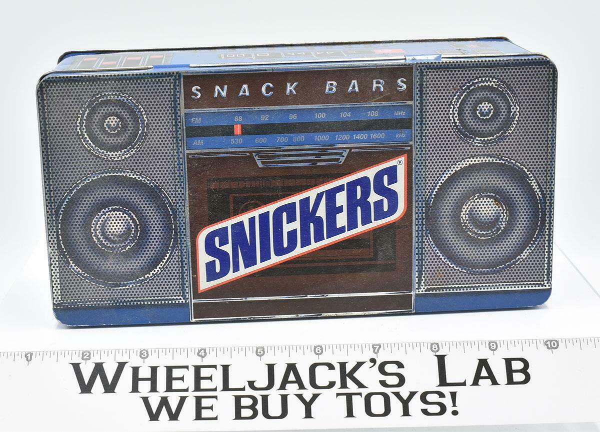 Mars Snickers Snack Bars AM/FM Boom Radio 1989 Holiday Candy Tin Metal ...