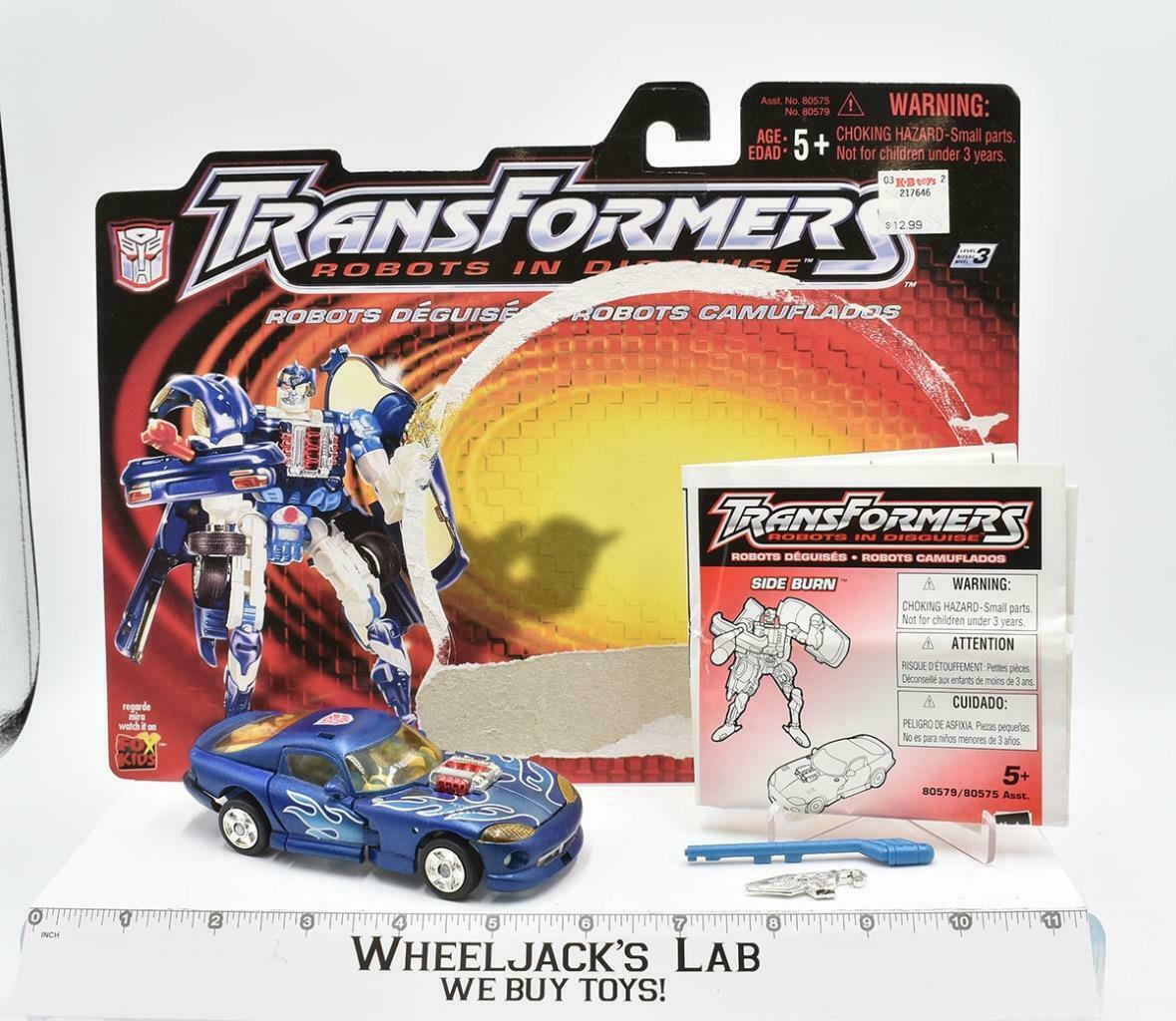 Side Burn Blue Car RID Robots in Disguise 100% Complete 2002 Hasbro ...