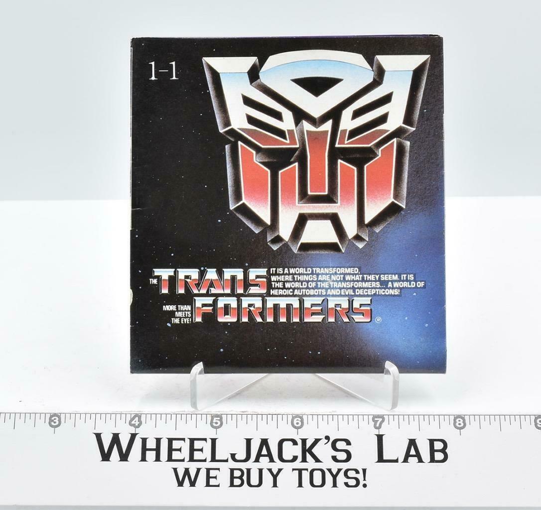 1-1 Checklist Toy Catalog Booklet Insert CANADIAN Transformers 1985 ...
