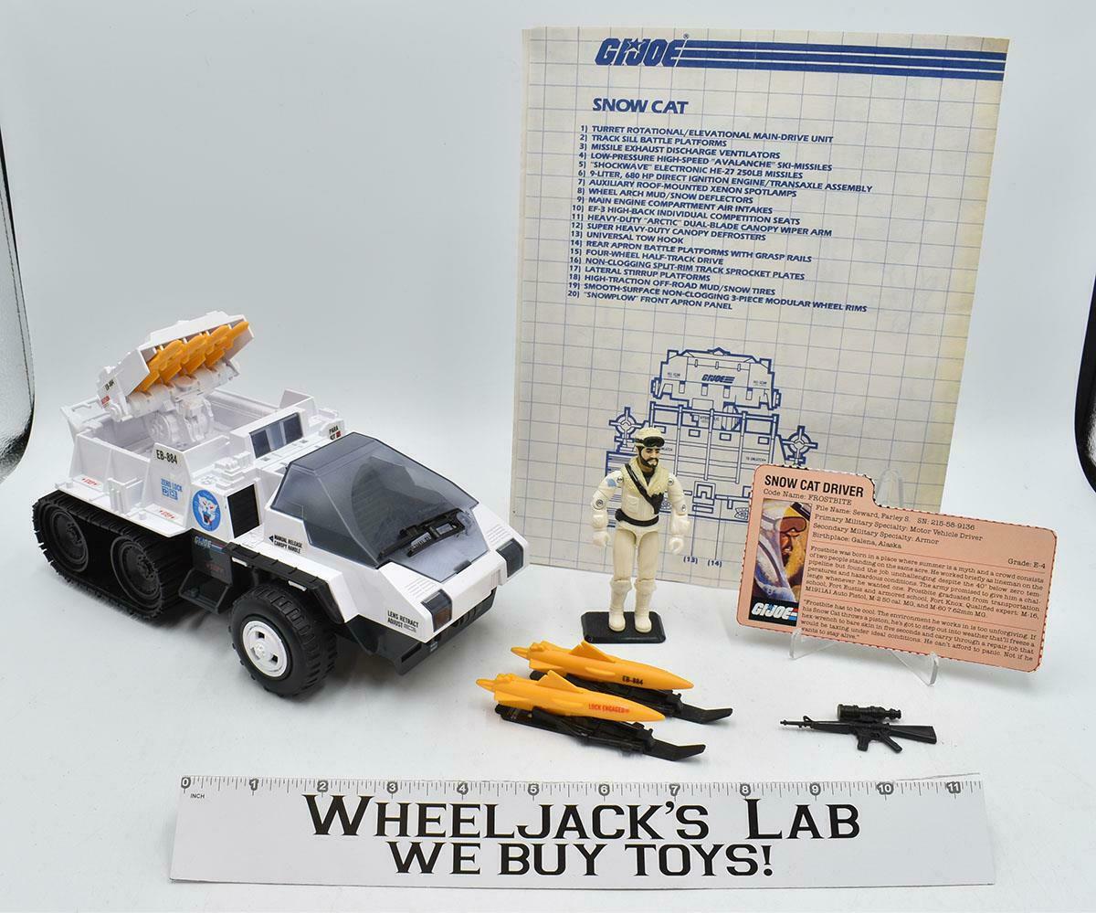 Snow Cat W/ Frostbite 100% Complete 1985 GI Joe Hasbro Vintage Vehicle ...
