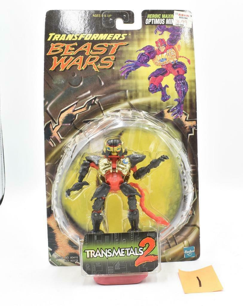 Optimus Minor #1 MOSC Transformers Beast Wars 1998 Hasbro Transmetals 2 ...