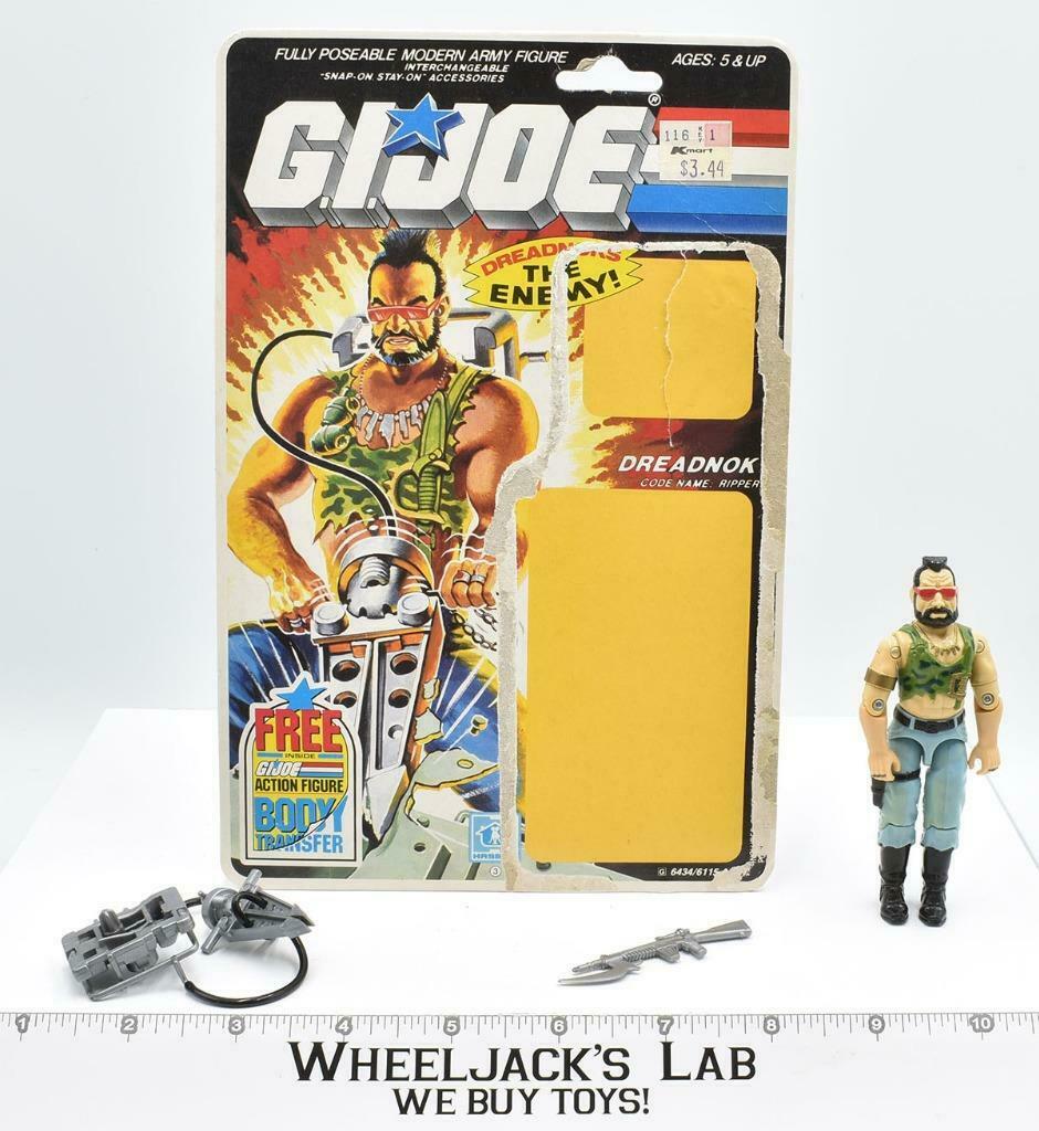 Ripper V1 100% Complete W CARD 1985 GI Joe Hasbro Vintage Action Figure ...