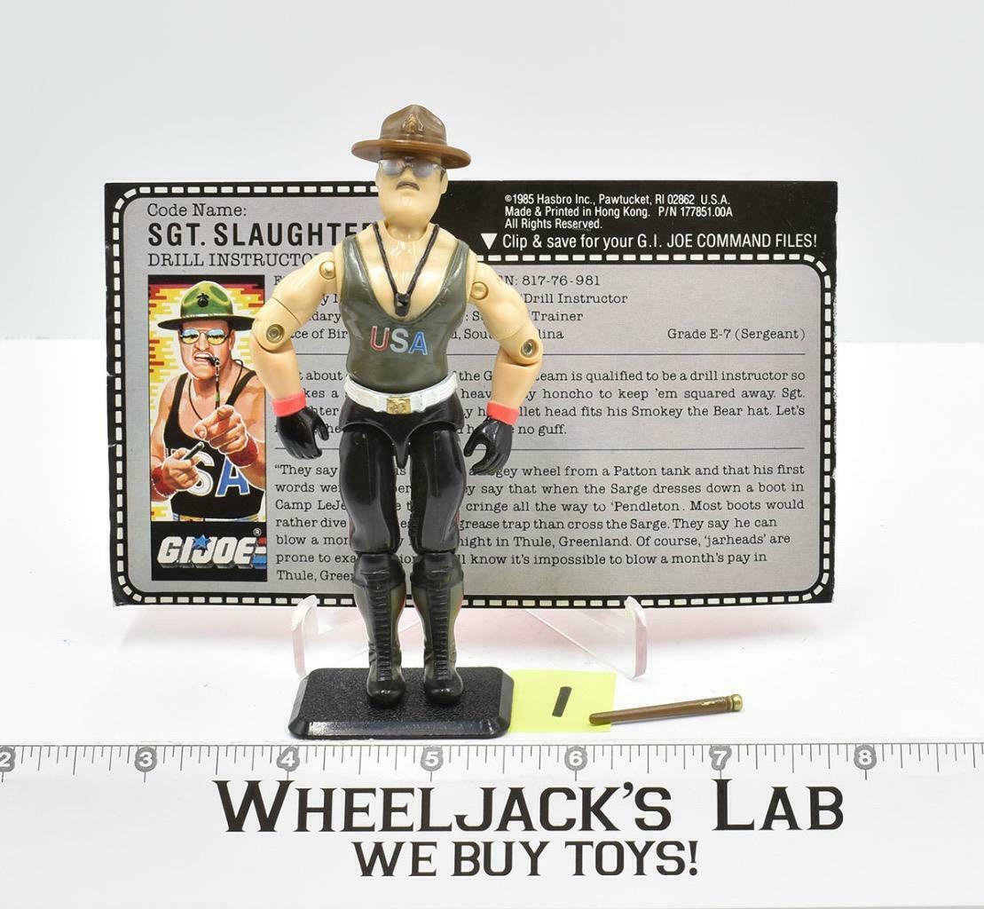 Sgt. Slaughter #1 V1 100% Complete 1985 GI Joe ARAH Vintage Hasbro ...