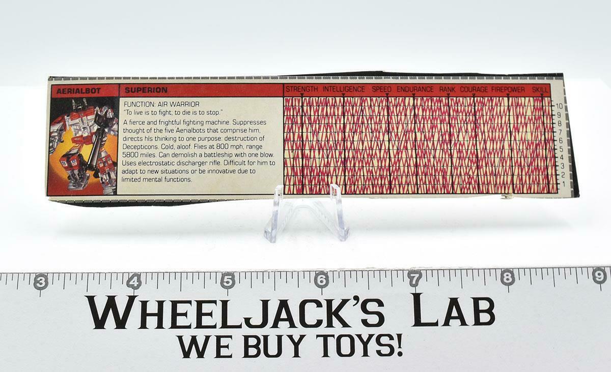 Superion GIFTSET Action Figure Tech Spec 1985 Vintage Hasbro G1 ...