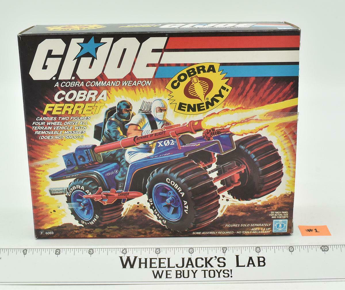 Cobra Ferret ATV Vehicle #1 Complete W/Box GI Joe 1985 Action Figure ...