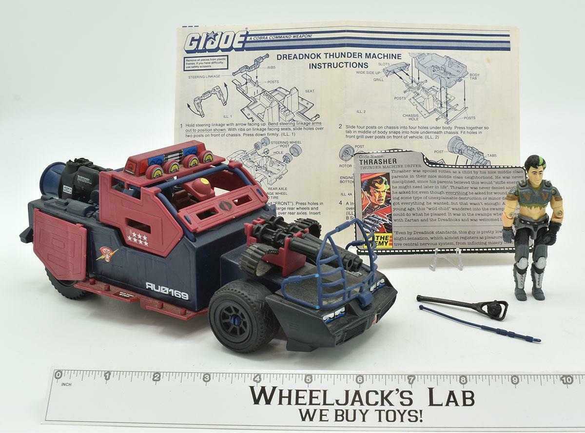 Thunder Machine W/ Thrasher 100% Complete Vehicle Works 1986 Hasbro GI ...