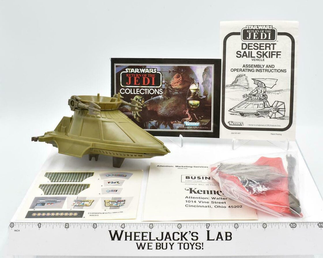Desert Sail Skiff Mini Rig UNUSED STICKERS Complete 1983 Star Wars ROTJ ...