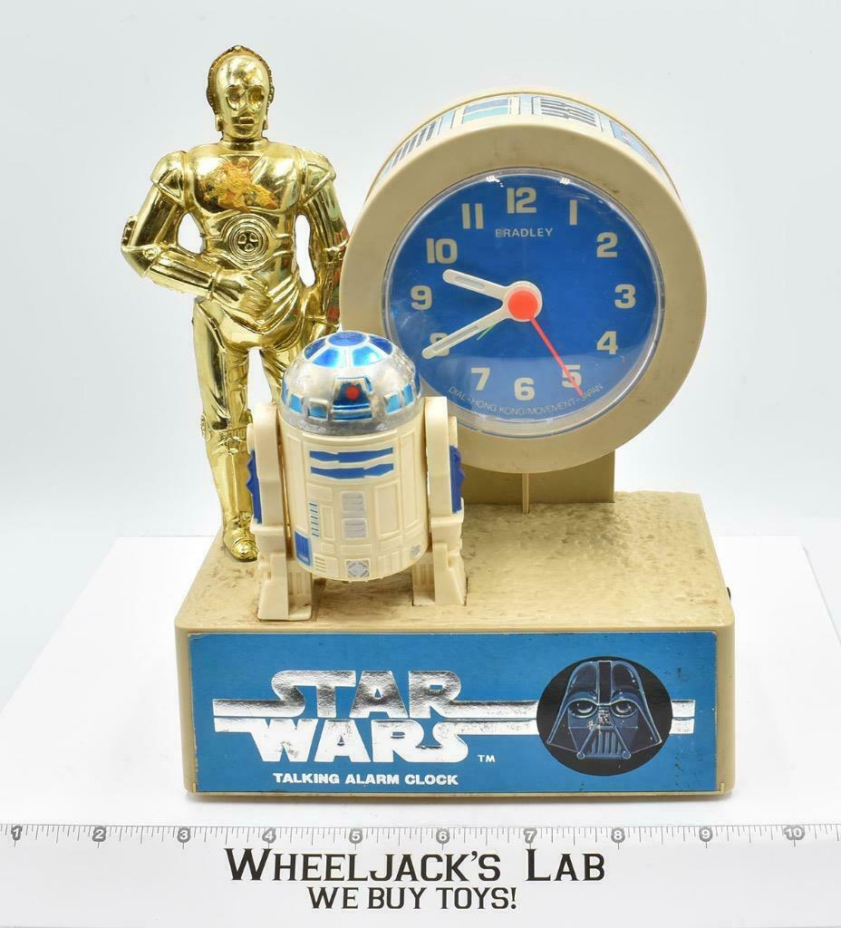 R2-D2 & C-3PO Quartz Talking Alarm Clock 1980 Bradley Action Figure ...