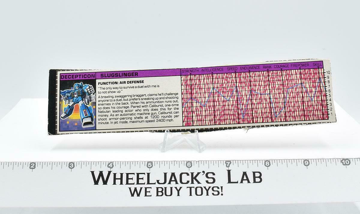 Slugslinger Action Figure Robot Tech Spec 1987 Vintage Hasbro G1 ...
