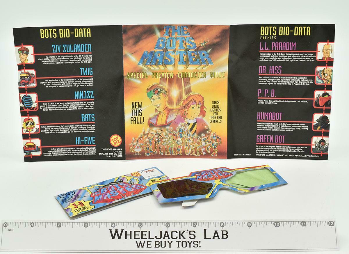 The Bots Master 3D Glasses and Poster 1993 Toy Bix Nuoptix 3D Lens ...