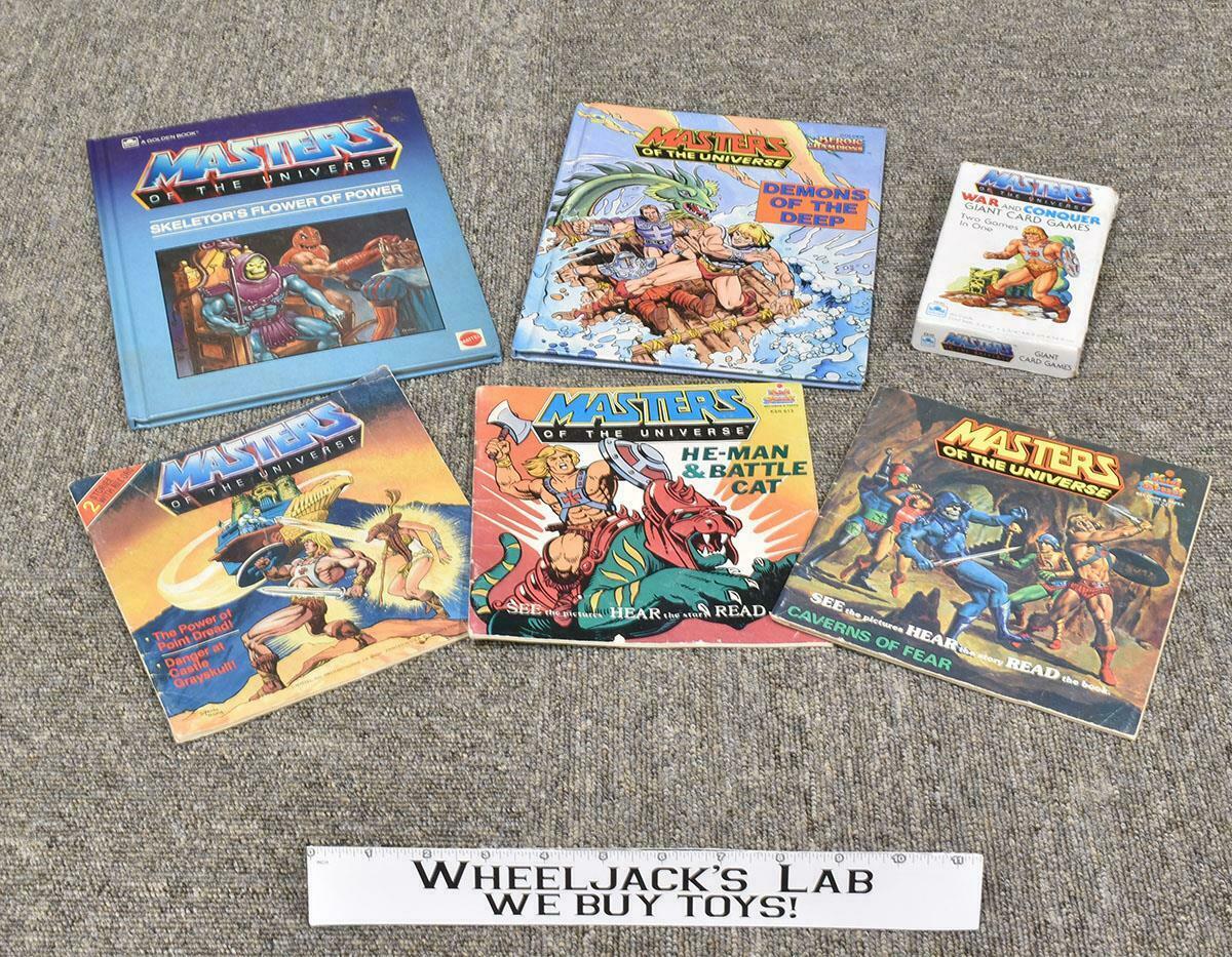 Lot of 6 He-Man Masters of the Universe Books/Comic Books/Card Game ...