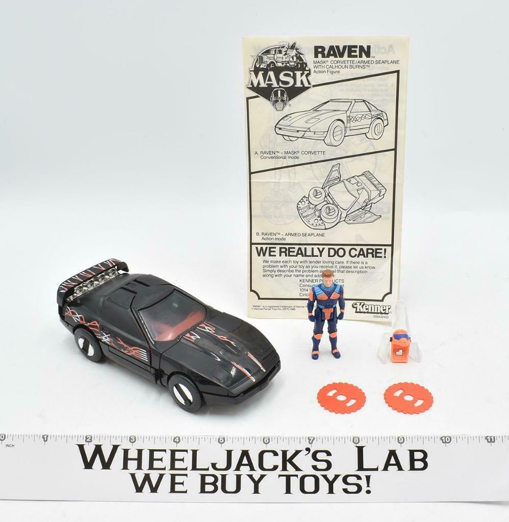 Raven W/Calhoun Burns 100% Complete 1986 MASK M.A.S.K. Kenner Action ...