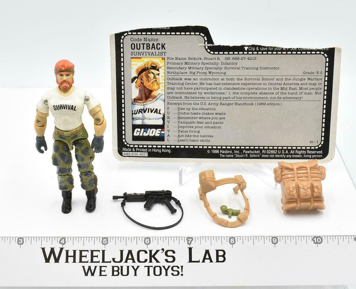 Outback V1 100% Complete ARAH GI Joe Action Figure Vintage 1987 Hasbro ...