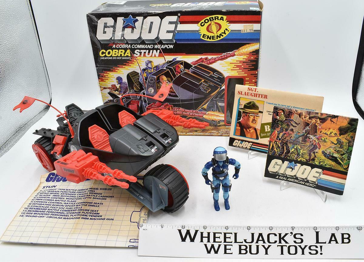 Cobra Stun 100% Complete With Driver & Box GI Joe 1986 Action Figure ...