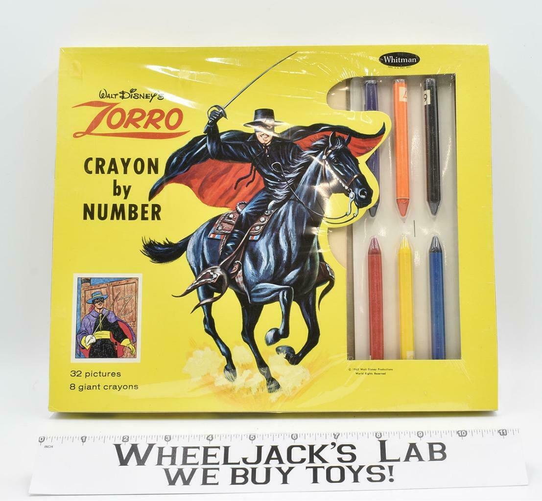 Crayon By Number Zorro Walt Disney's Whitman 32 Pictures 8 Giant ...