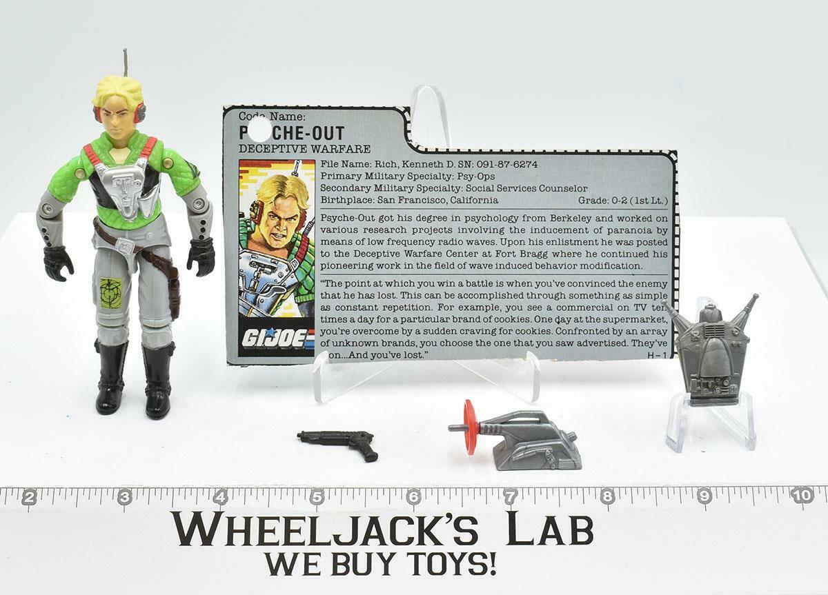 Psyche-Out V1 1987 GI Joe ARAH Hasbro Vintage Action Figure - Wheeljack ...
