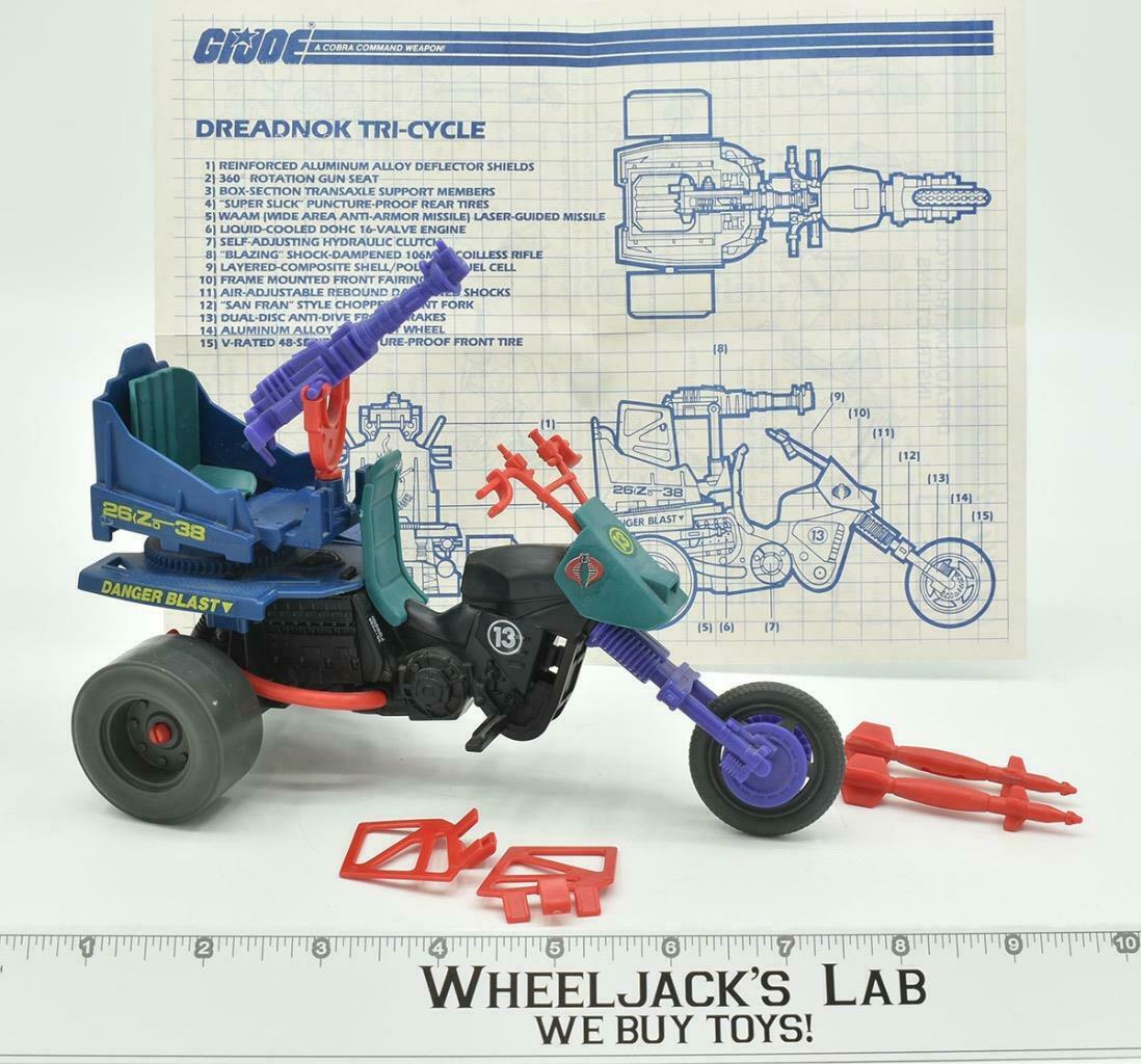 Dreadnok Tri-Cycle 100% Complete 1987 GI Joe Hasbro Vintage Vehicle ...