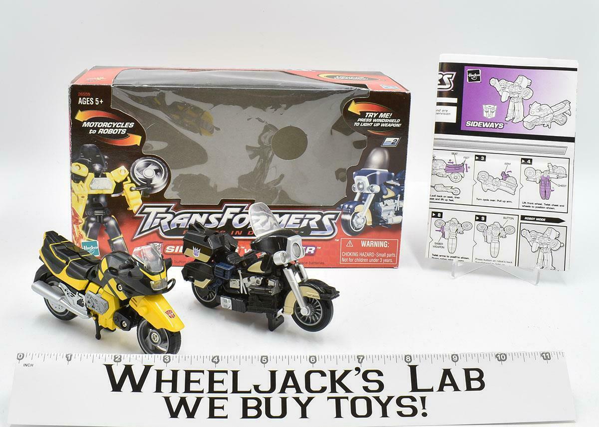 Sideways vs. Axer Set RID 100% Complete W/ Box 2001 Hasbro Transformers ...