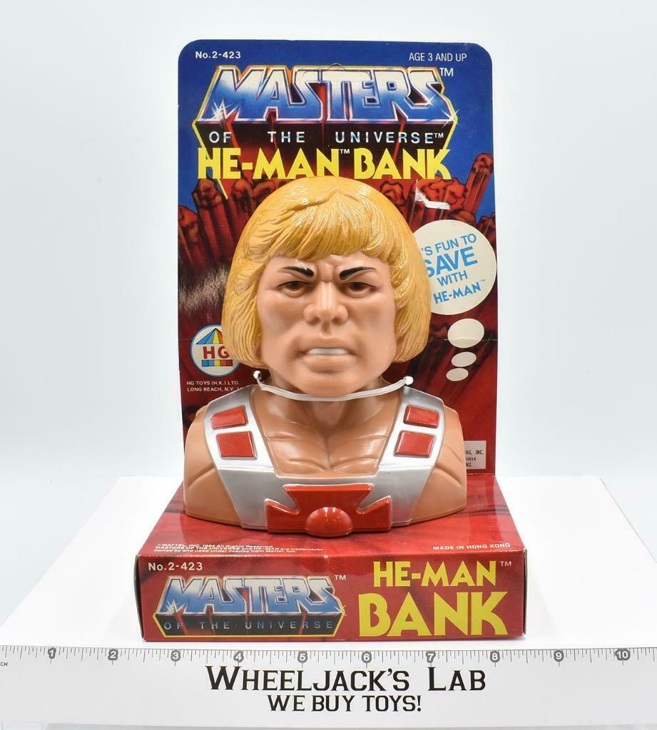 He-Man Bank 1984 He-Man MOB MOTU Masters of the Universe Vintage Mattel ...