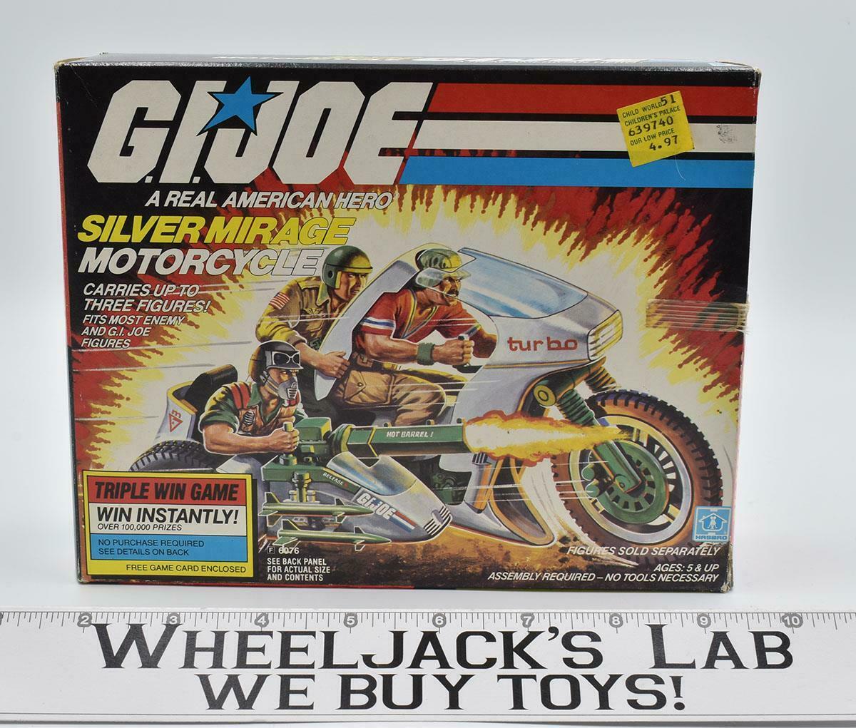 Silver Mirage Motorcycle 100% Complete 1985 Hasbro GI Joe Figure ...