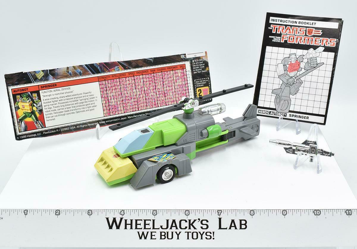 Springer 100% Complete Vintage 1986 G1 Transformers Hasbro Action ...