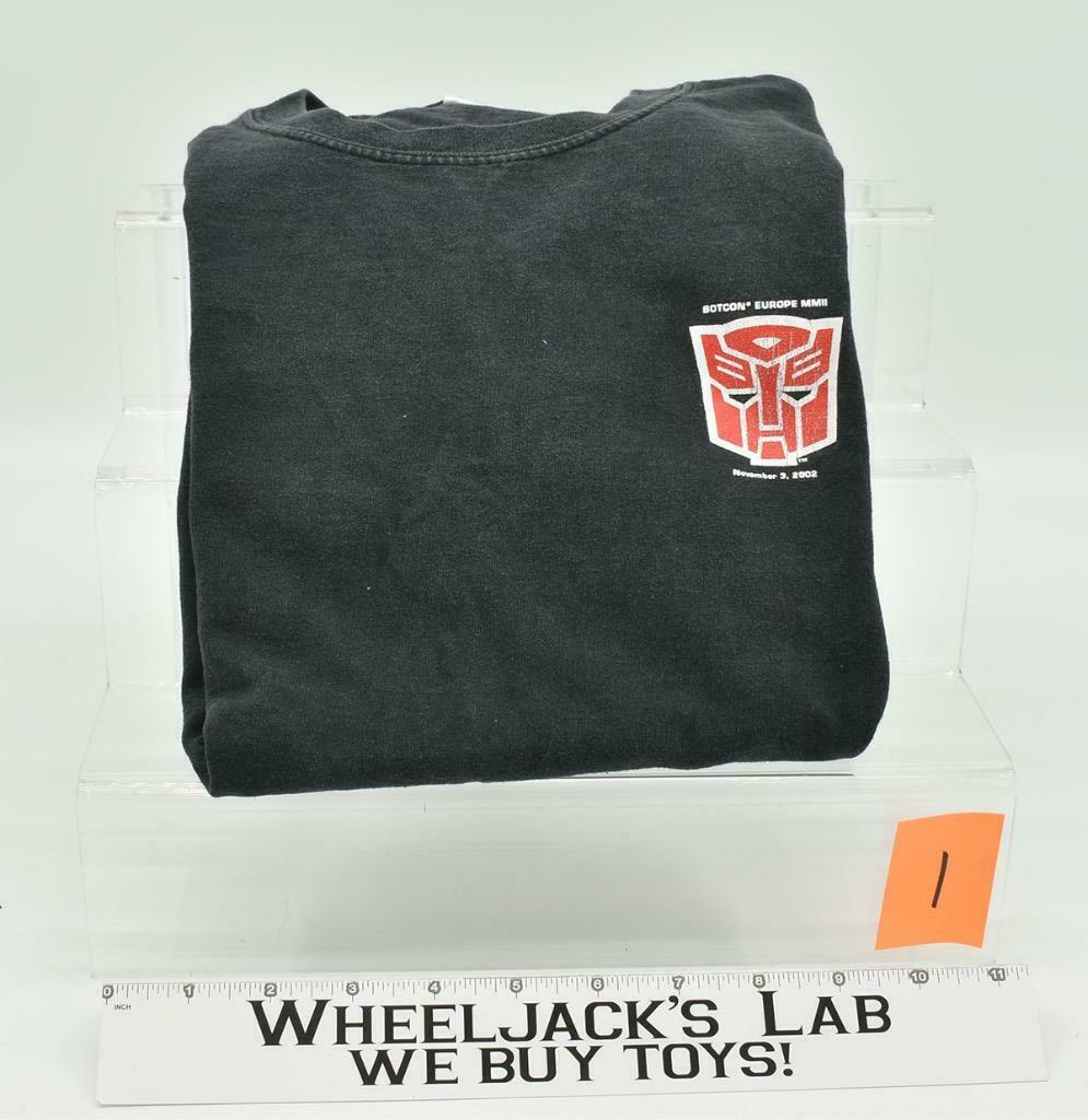 Botcon Europe 2002 #1 Small Black T-Shirt Transformers Action Figure ...