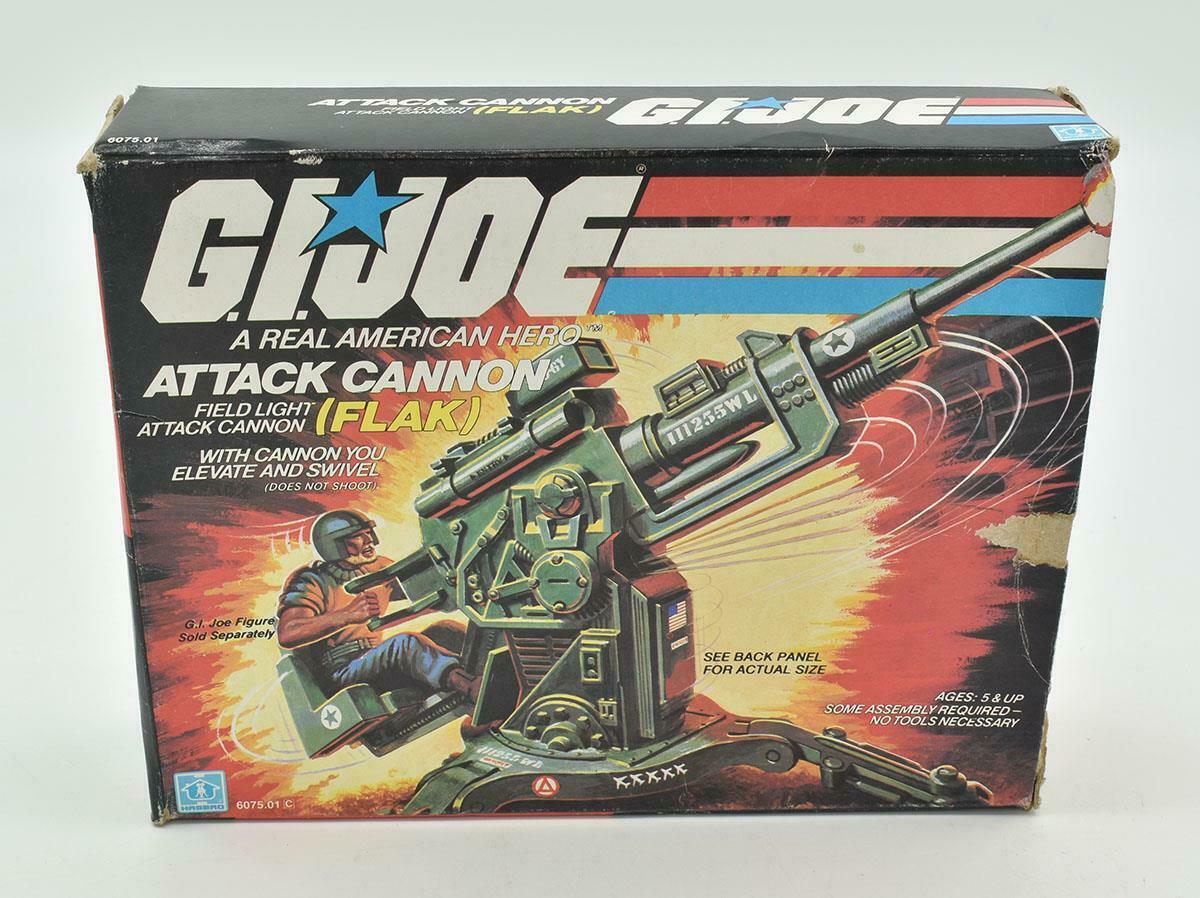 Flak Attack Cannon W/ Box Complete GI Joe 1982 Action Figure Hasbro ...