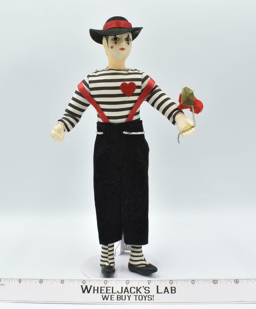 Be Mime 12" Doll Mime Holding Rose French Style Mime Doll - Wheeljack's Lab