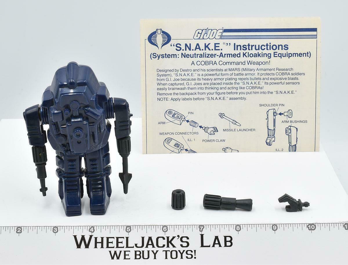 S.N.A.K.E. SNAKE Armor Suit Blue 100% Complete 1985 GI Joe Cobra Hasbro ...