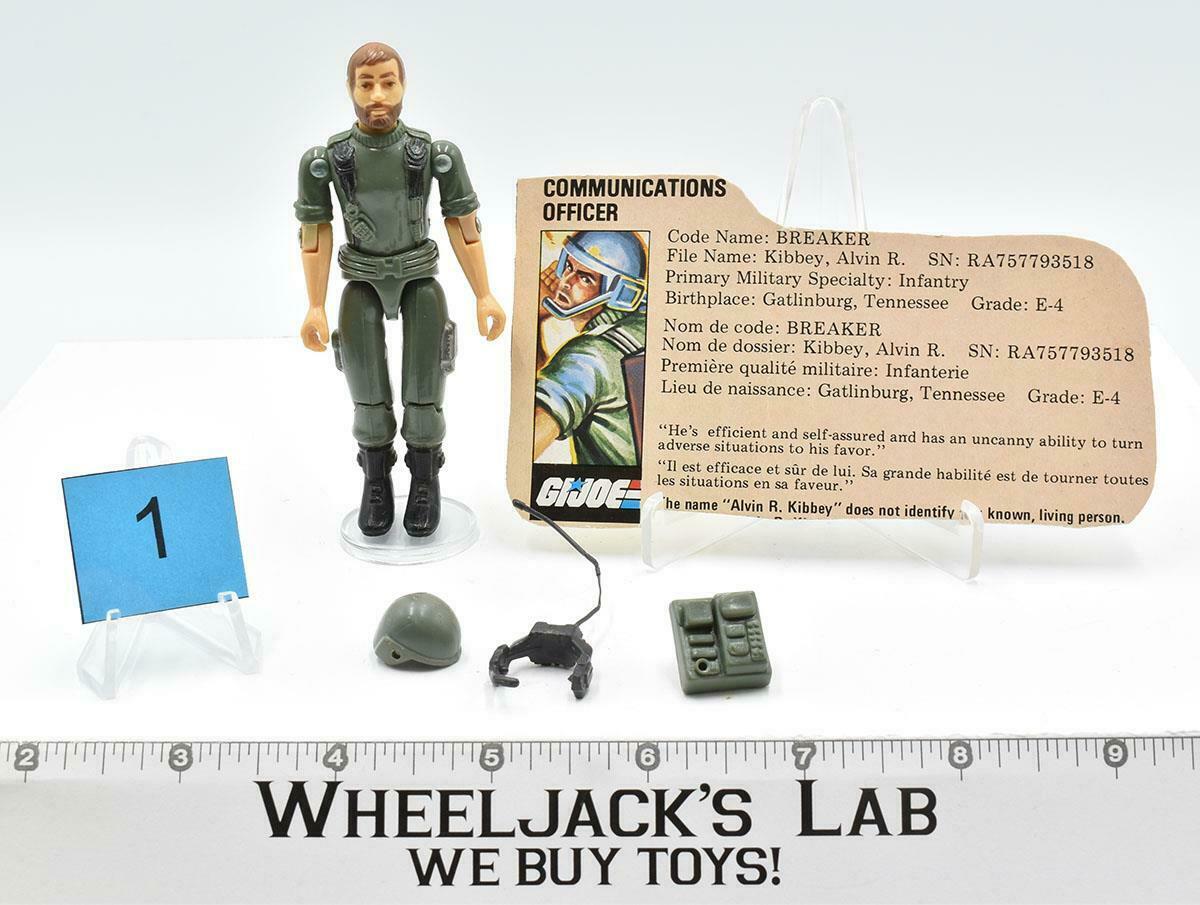 Breaker #1 V1 STRAIGHT ARM 100% Complete 1982 GI Joe ARAH Hasbro Action ...