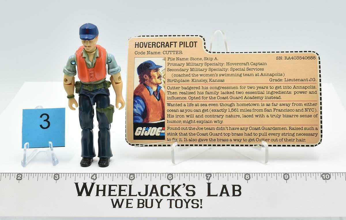 Cutter #3 V1 100% Complete 1984 GI Joe ARAH Hasbro Action Figure ...
