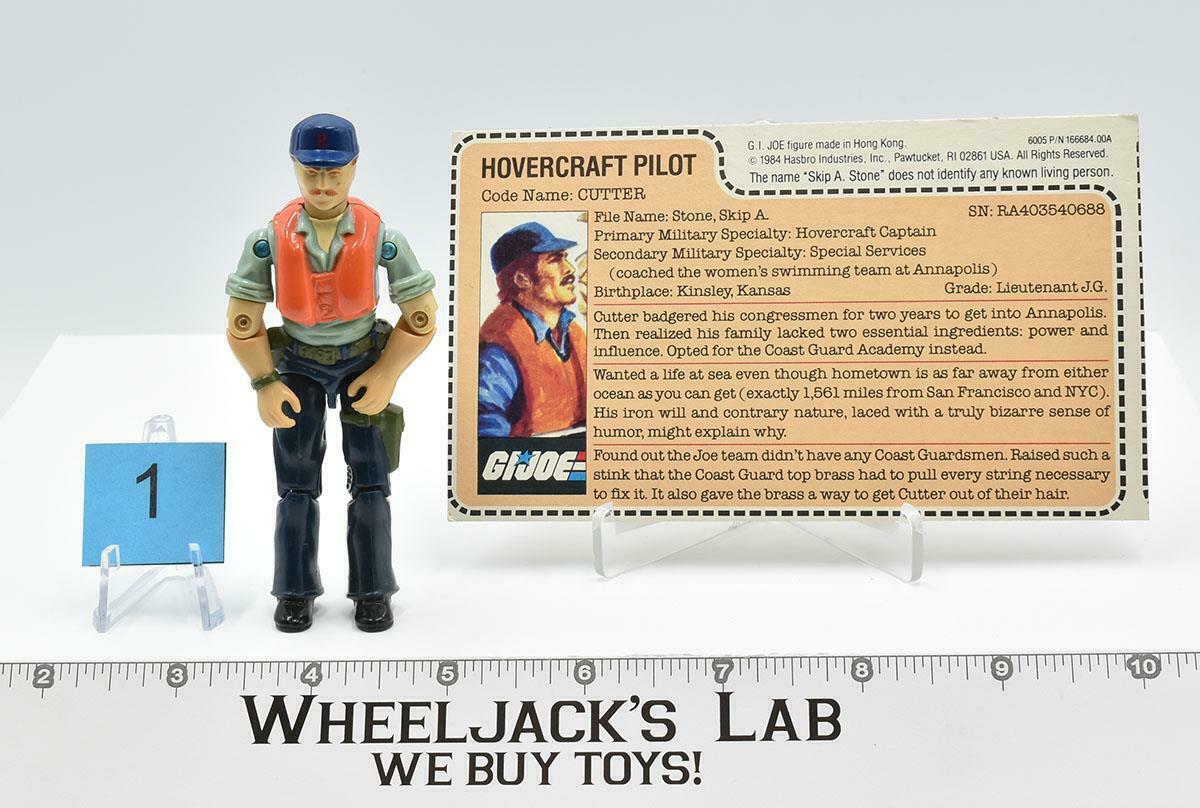 Cutter #1 V1 100% Complete 1984 GI Joe ARAH Hasbro Action Figure ...