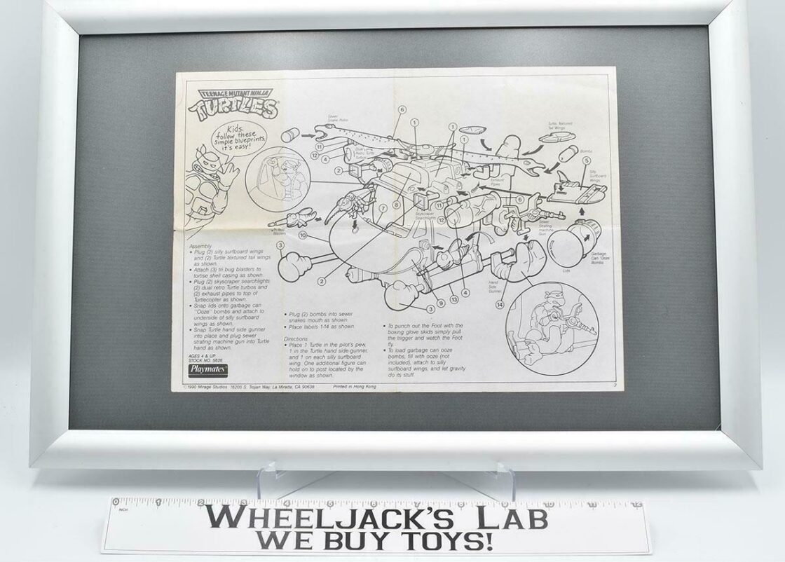 Teenage Mutant Ninja Turtles Blueprint ONLY 1990 Turtle Copter 5626 ...