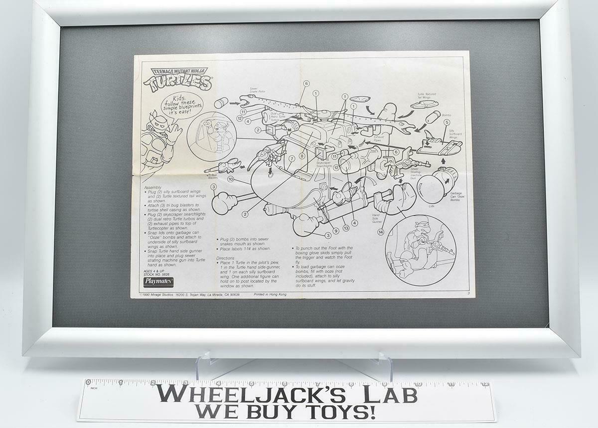 Teenage Mutant Ninja Turtles Blueprint ONLY 1990 Turtle Copter 5626 ...