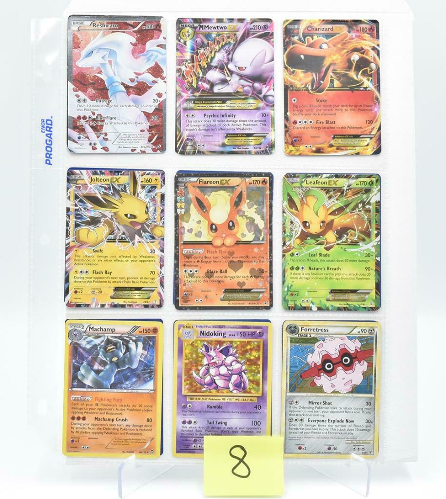 Mega Charizard Mewtwo EX Nintendo 18 Rares Cards Lot of POKEMON ...