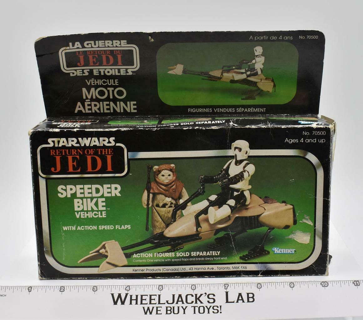 Speeder Bike 100% Complete W/CANADA Box Star Wars Kenner 1983 Figure Vehicle - Wheeljack's Lab